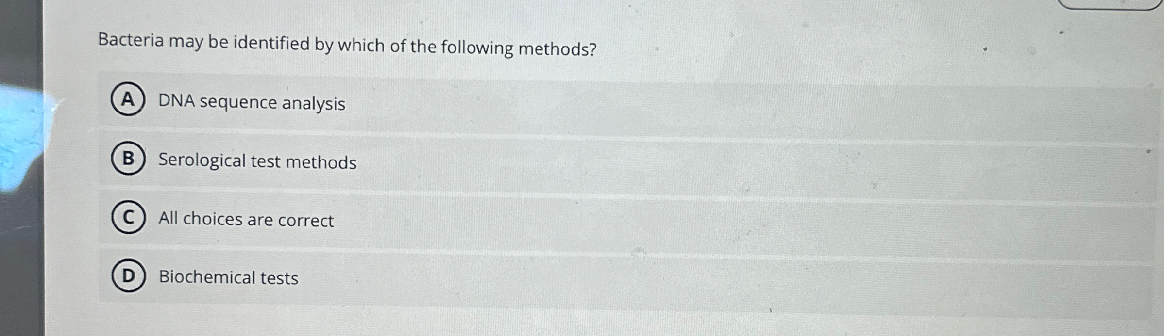 Solved Bacteria may be identified by which of the following | Chegg.com