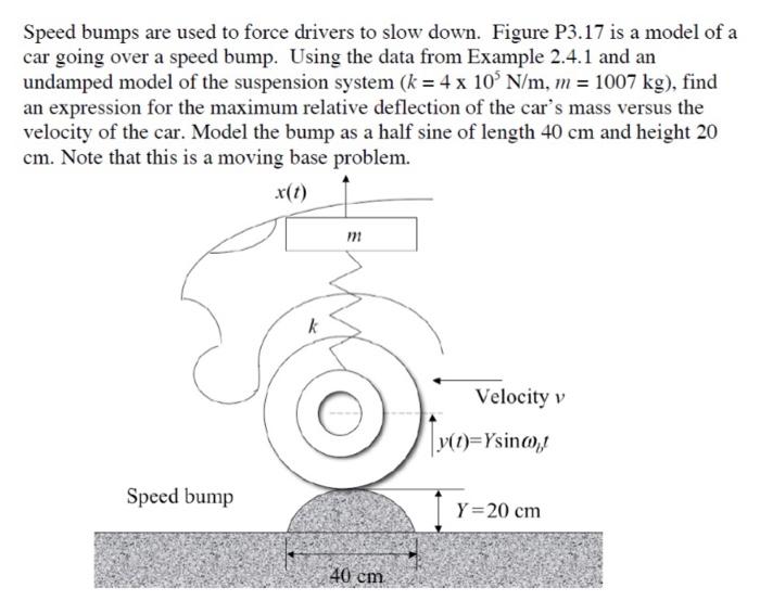 Solved Speed bumps are used to force drivers to slow down. | Chegg.com