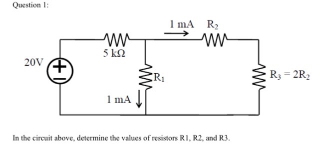 Solved In the circuit above, determine the values of | Chegg.com