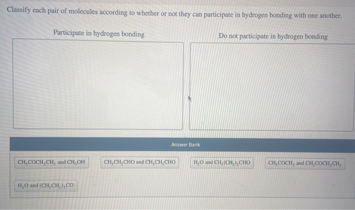 Solved Classify each pair of molecules according to whether | Chegg.com