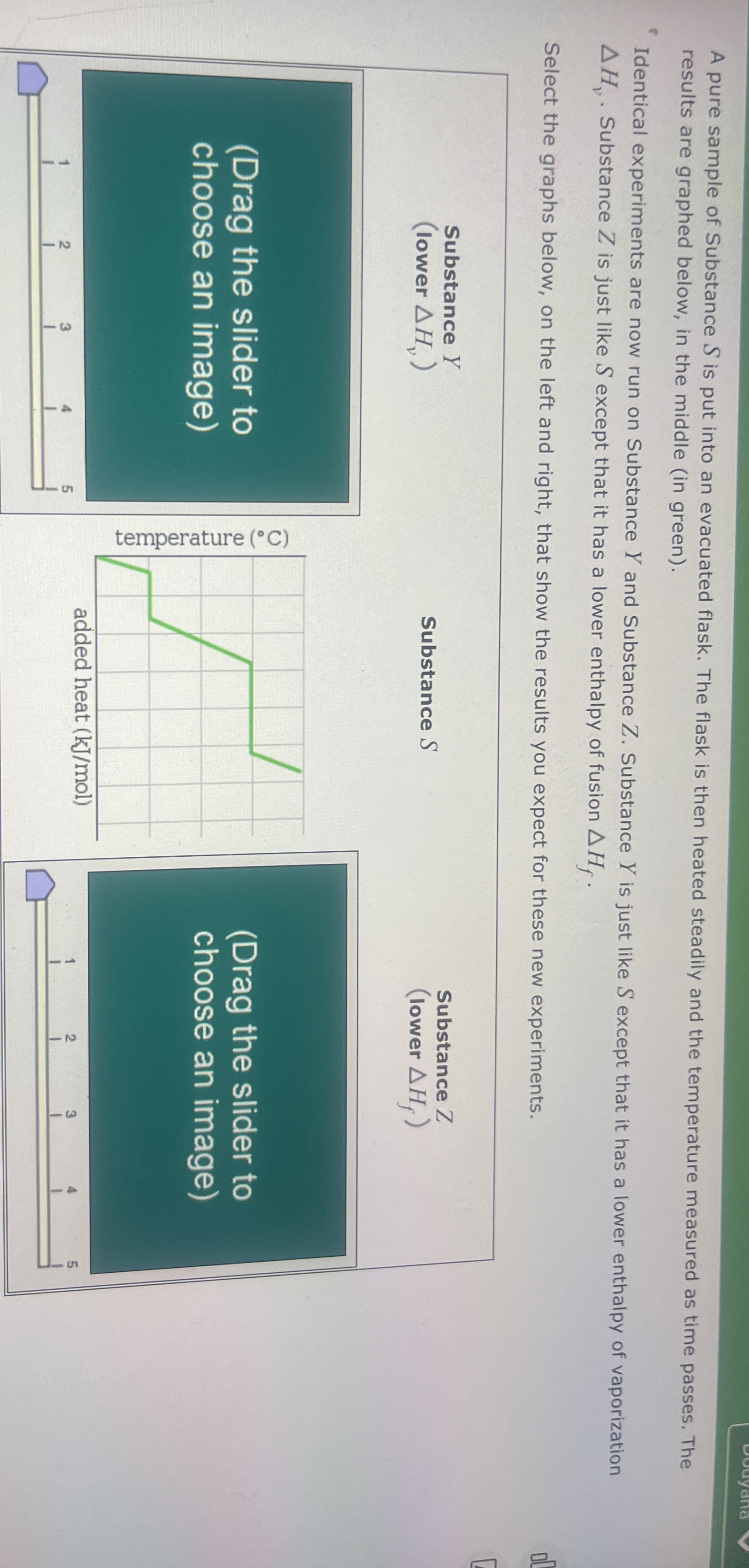 Solved A pure sample of Substance S ﻿is put into an | Chegg.com