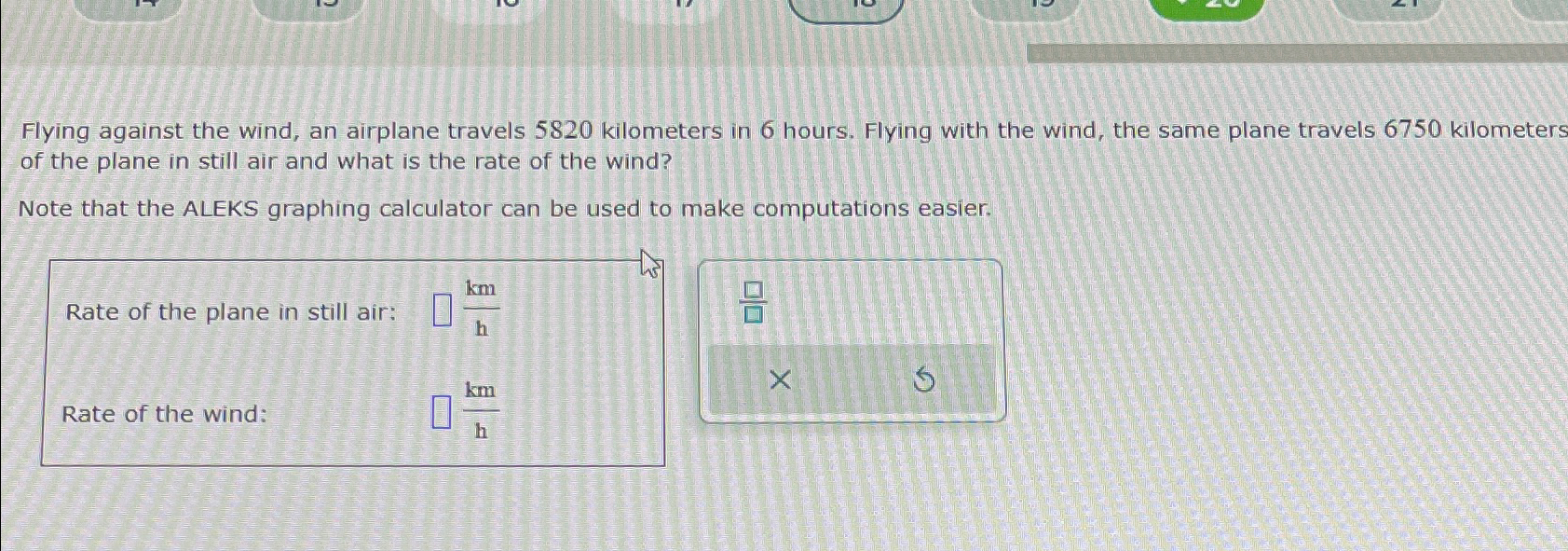 Solved Flying against the wind, an airplane travels 5820 | Chegg.com