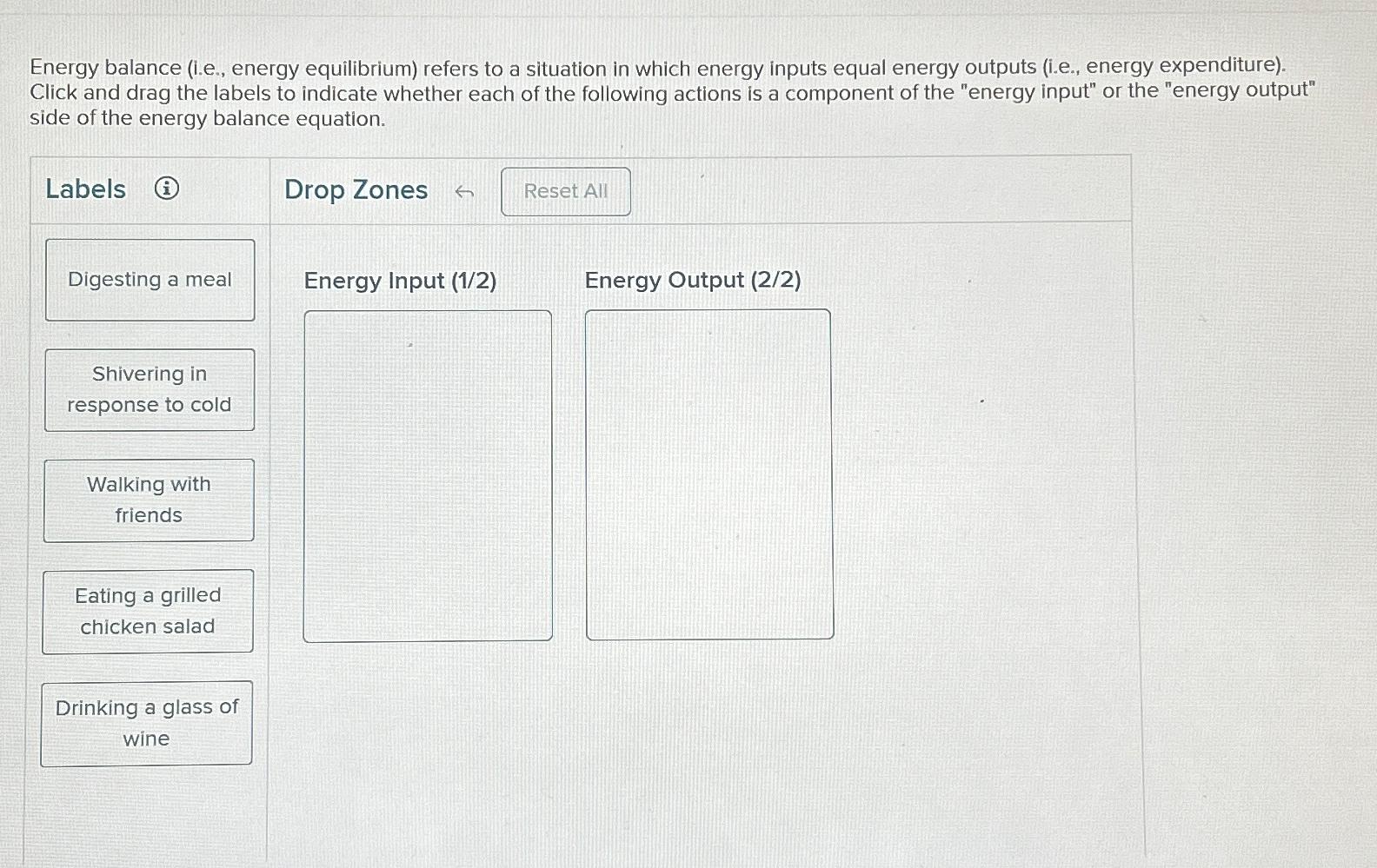 Solved Energy balance (i.e., ﻿energy equilibrium) ﻿refers to | Chegg.com