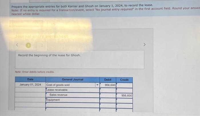 Solved On January 1, 2024, Ghosh Industries leased a | Chegg.com