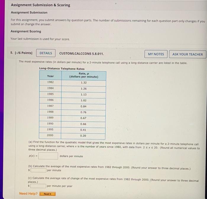 Solved Assignment Submission \& Scoring Assignment | Chegg.com