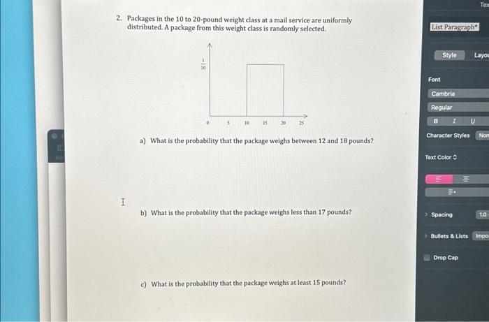 Solved 1. The probability density curve for a continuous | Chegg.com