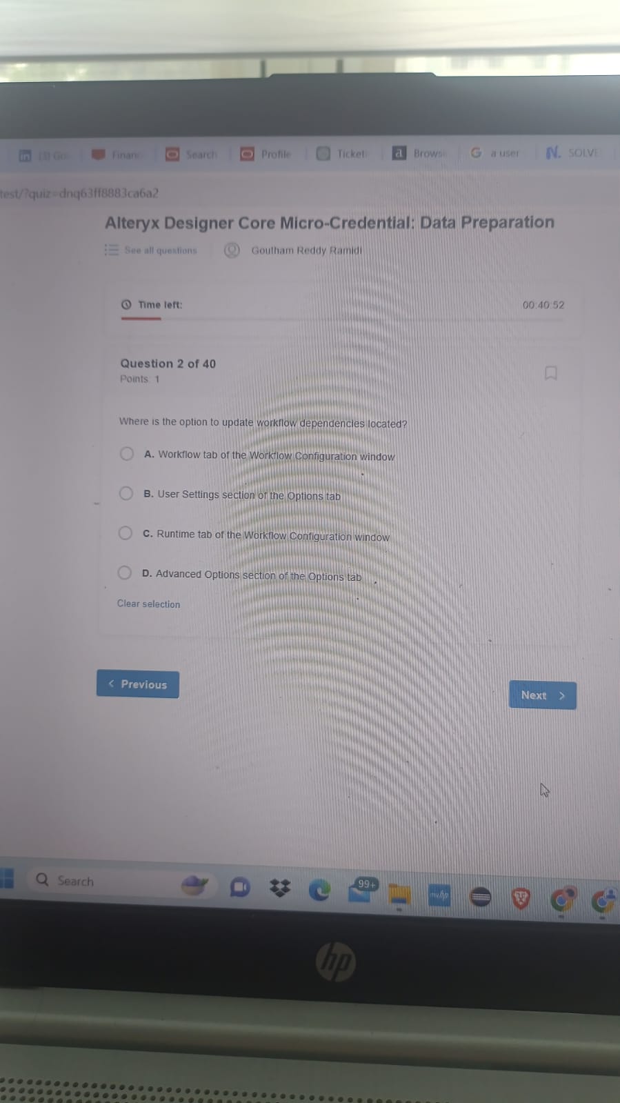 Solved Question 2 ﻿of 40Points 1Where is the option to | Chegg.com