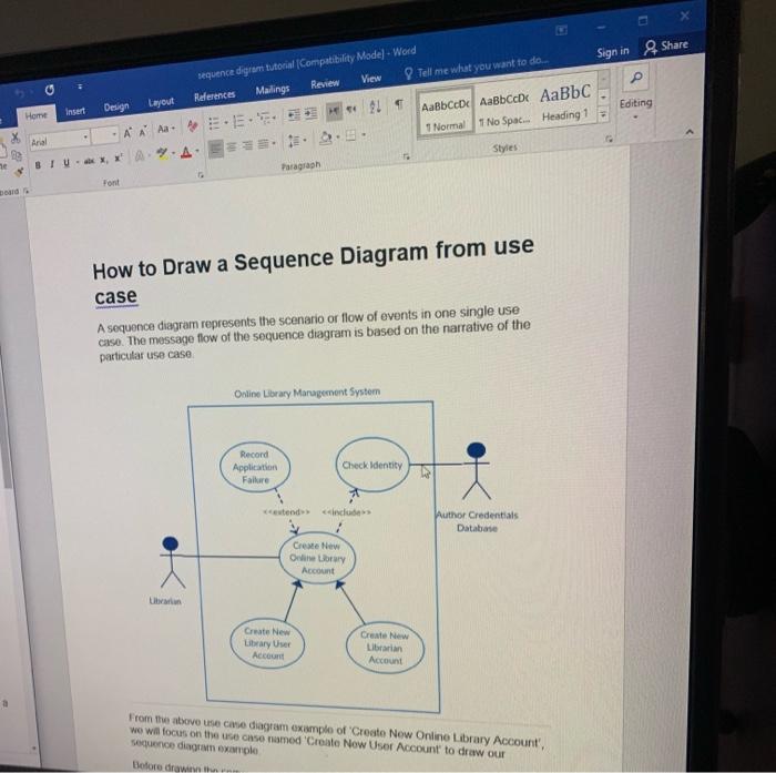 Solved How to Draw a Sequence Diagram from use case A | Chegg.com