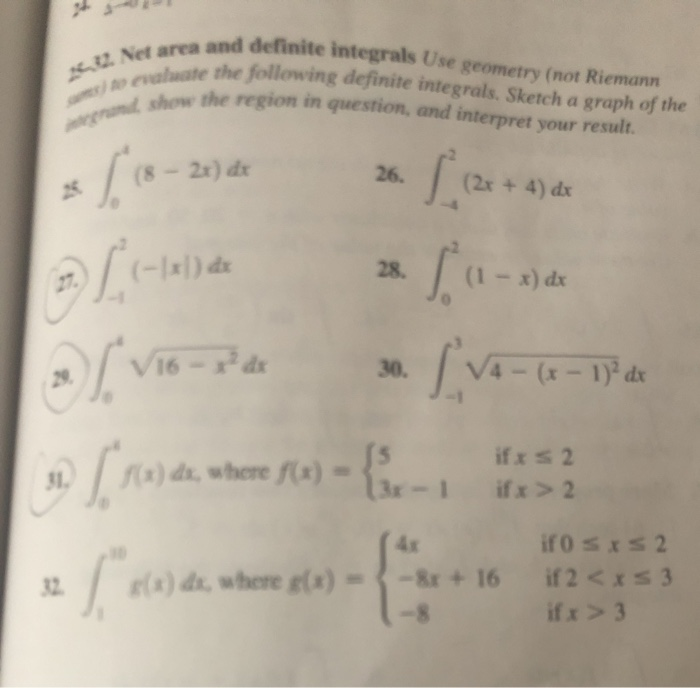 Solved 015-20. Approximating net area The following | Chegg.com