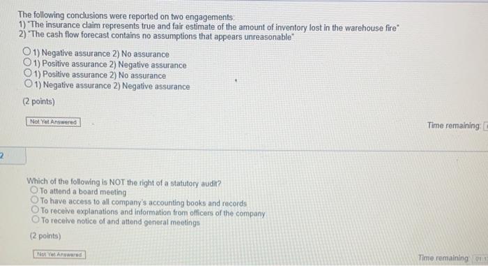 Solved The following conclusions were reported on two | Chegg.com