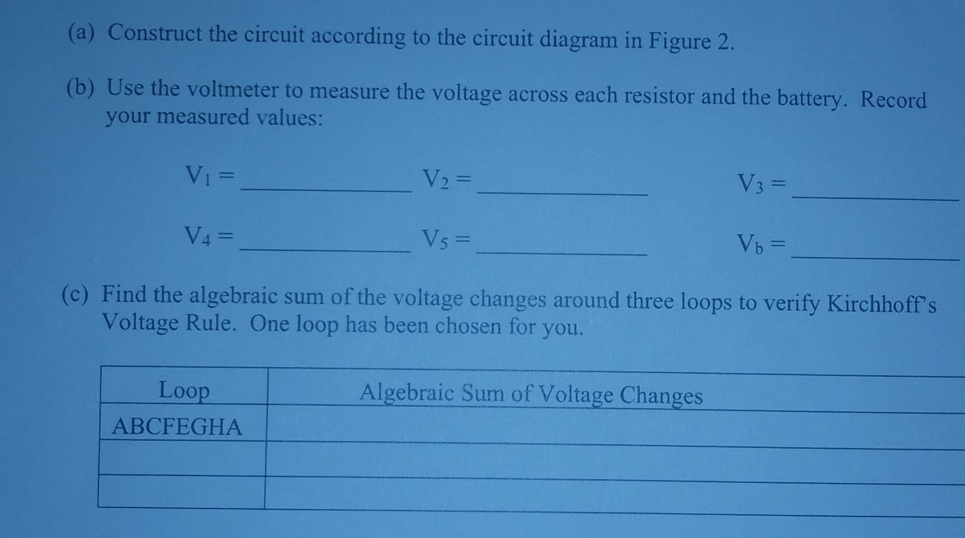 Solved KCR - The sum of the currents into a junction = the | Chegg.com