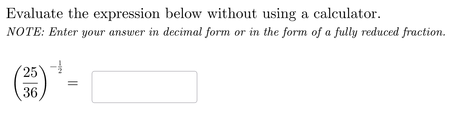 Solved Evaluate the expression below without using a | Chegg.com