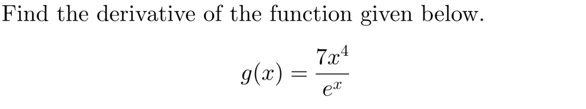 Solved Find the derivative of the function given | Chegg.com