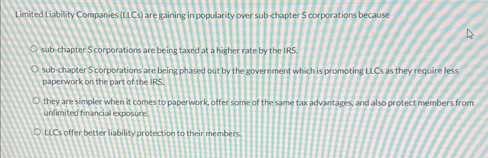 Solved Limited Liability Companies (LLCs) ﻿are gaining in | Chegg.com