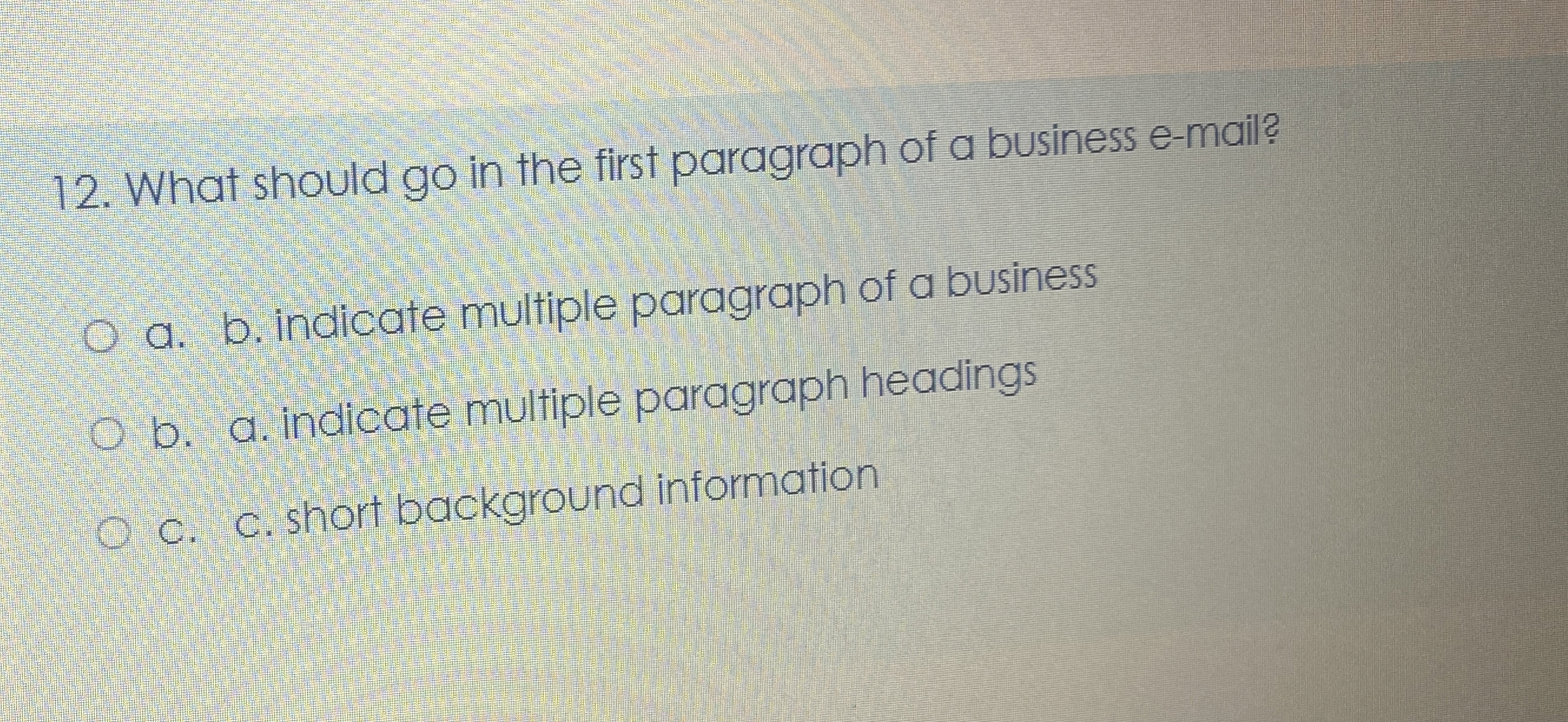 Solved What should go in the first paragraph of a business | Chegg.com