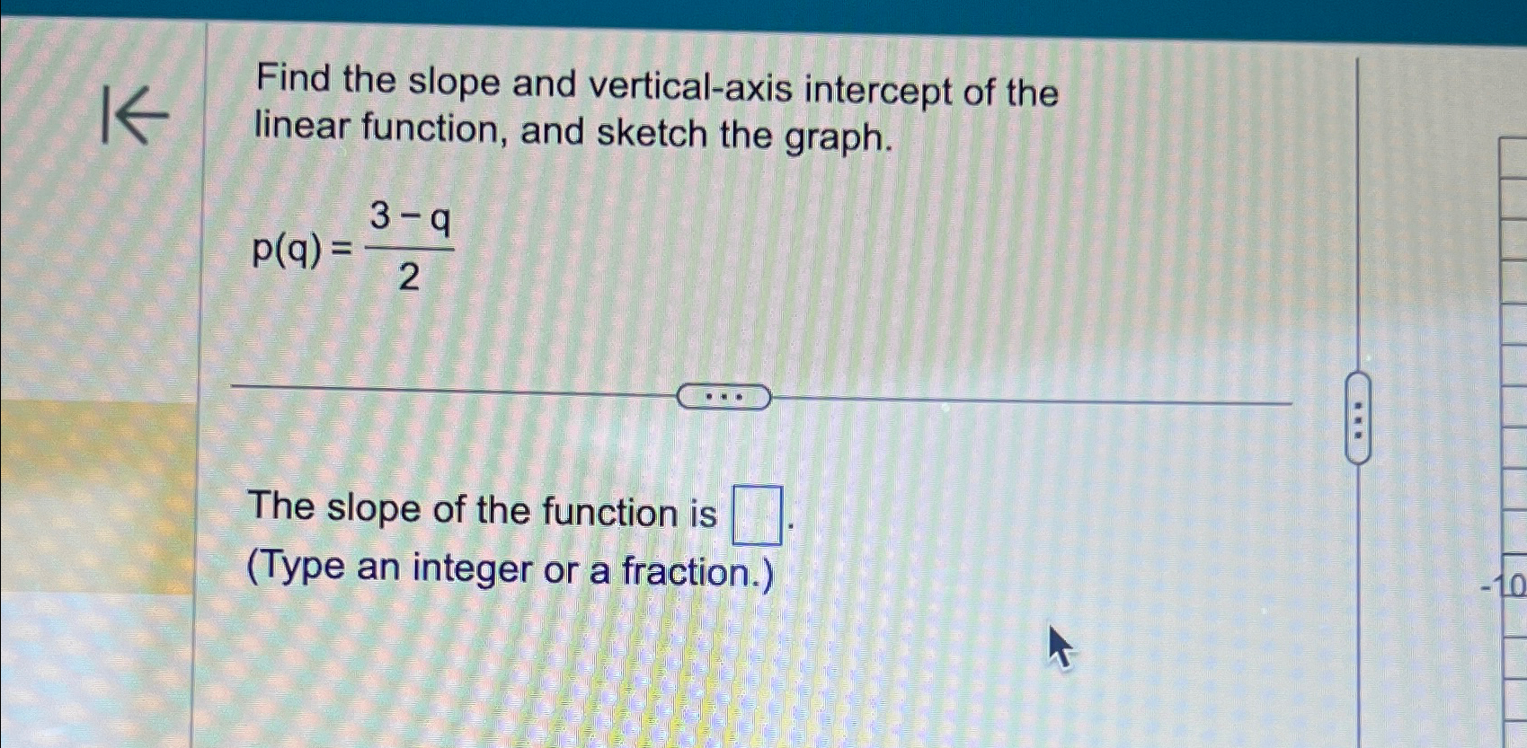 Solved Find the slope and vertical-axis intercept of the | Chegg.com