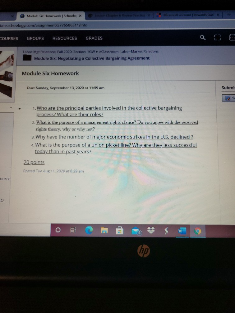 Solved 9 Module Six Homework Schoolo: X Mitrate Mewinds Das | Chegg.com