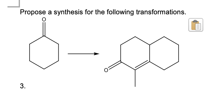 Solved Propose a synthesis for the following | Chegg.com