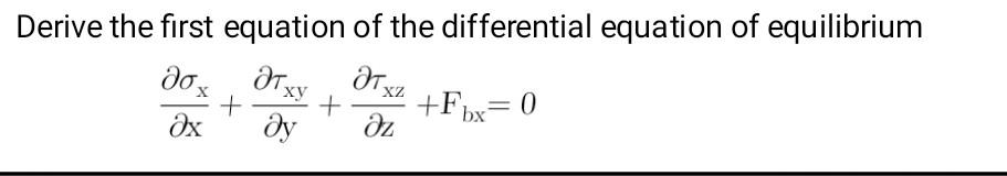 Solved Derive the first equation of the differential | Chegg.com
