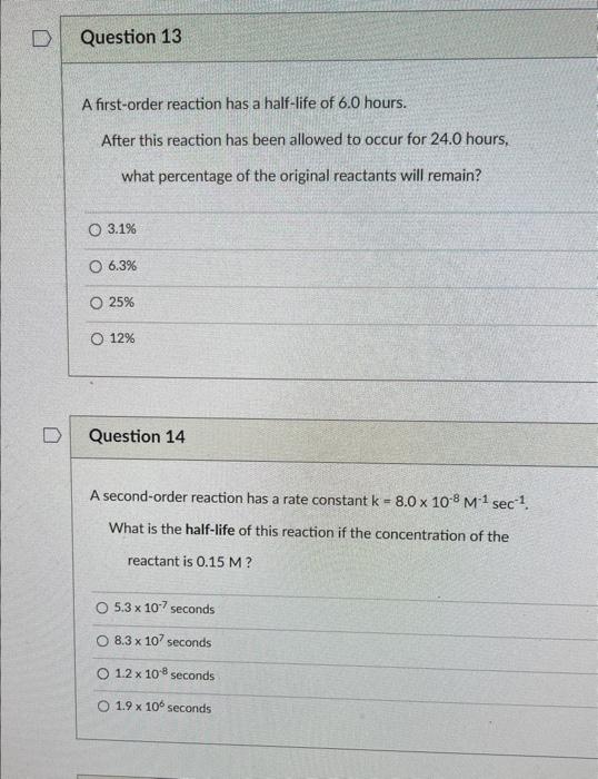 Solved A first-order reaction has a half-life of 6.0 hours. | Chegg.com