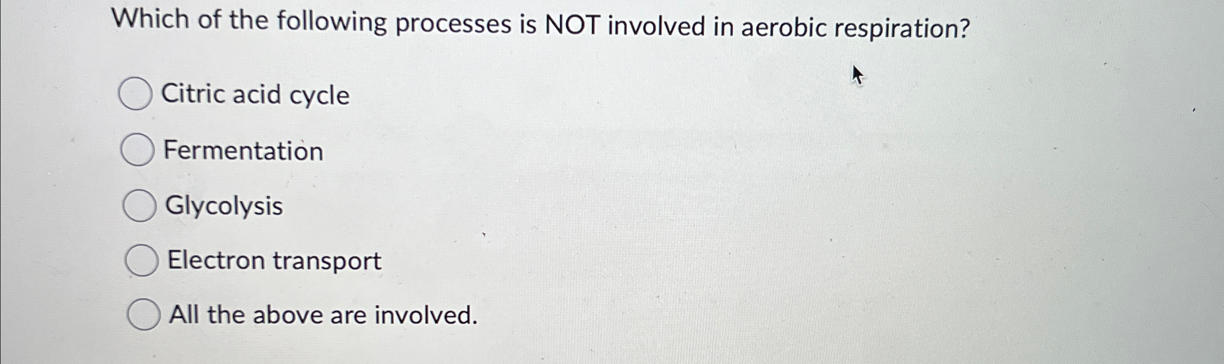 Solved Which of the following processes is NOT involved in | Chegg.com