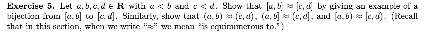 Solved Exercise 5. ﻿Let a,b,c,dinR with | Chegg.com