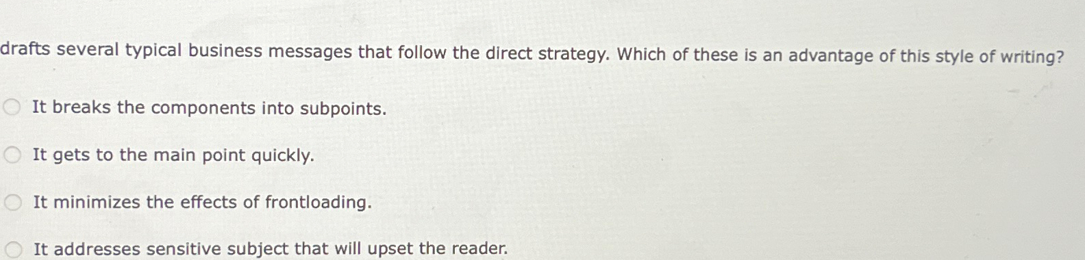 Solved drafts several typical business messages that follow | Chegg.com