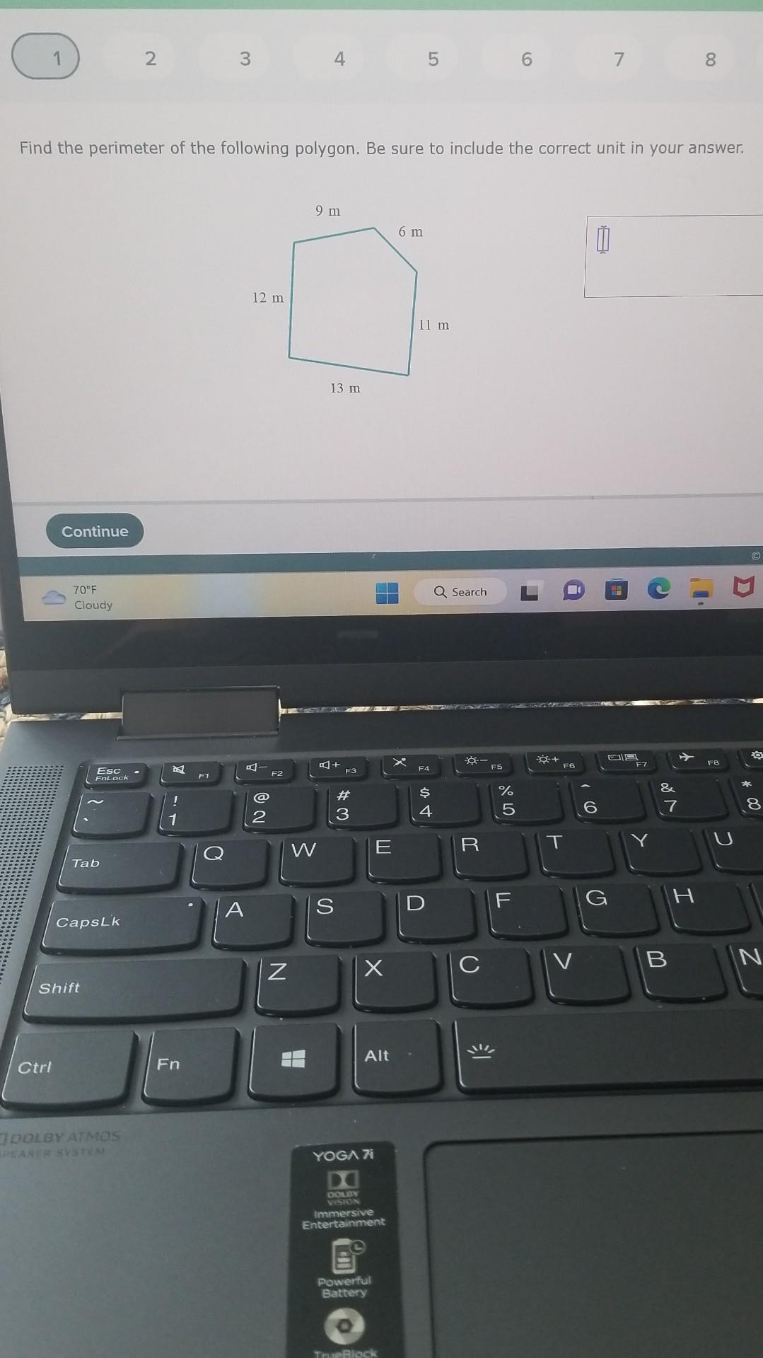 Solved Find the perimeter of the following polygon. Be sure | Chegg.com