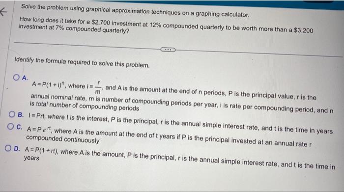 Solved Solve the problem using graphical approximation | Chegg.com