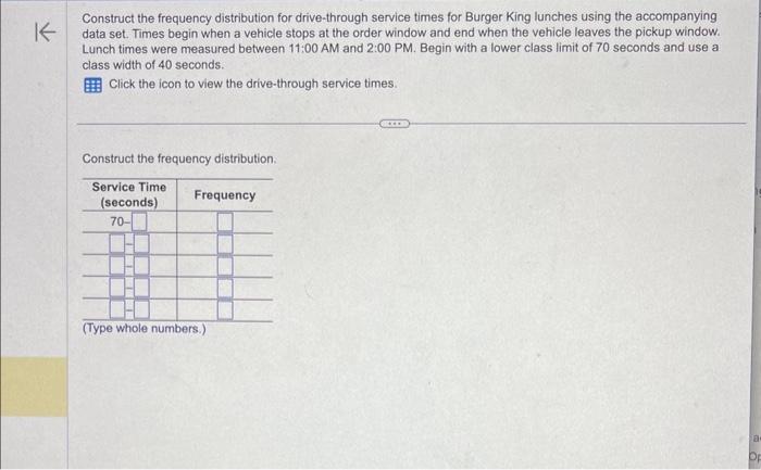 [Solved]: Construct the frequency distribution for drive-th