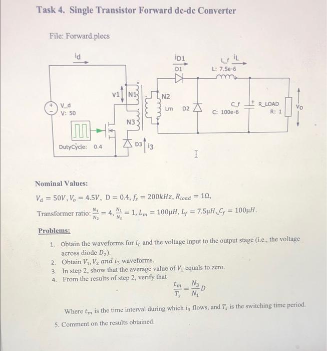 Solved Task 1. Step-down (Buck) dc-dc Converter File: | Chegg.com