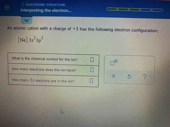 Solved O ELECTRONIC STRUCTURE Interpreting the electron... | Chegg.com