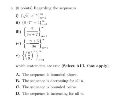 Solved ( 8 ﻿points) ﻿Regarding the | Chegg.com