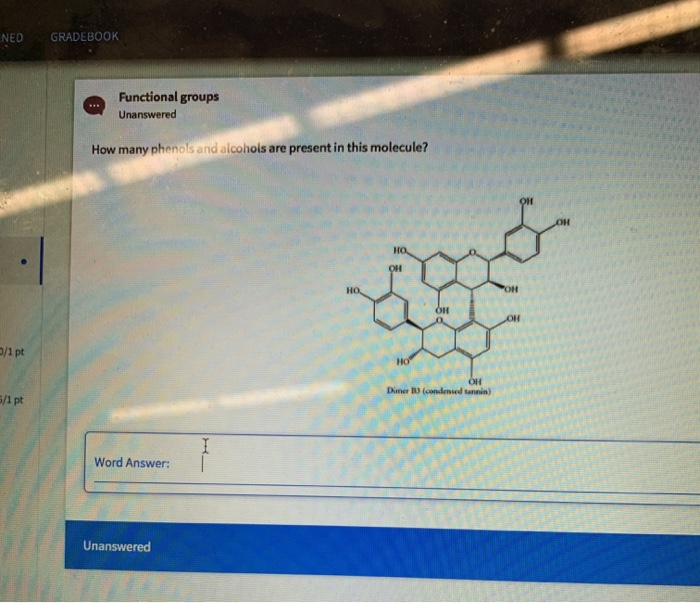 Solved HED GRADEBOOK Functional groups Unanswered How many | Chegg.com