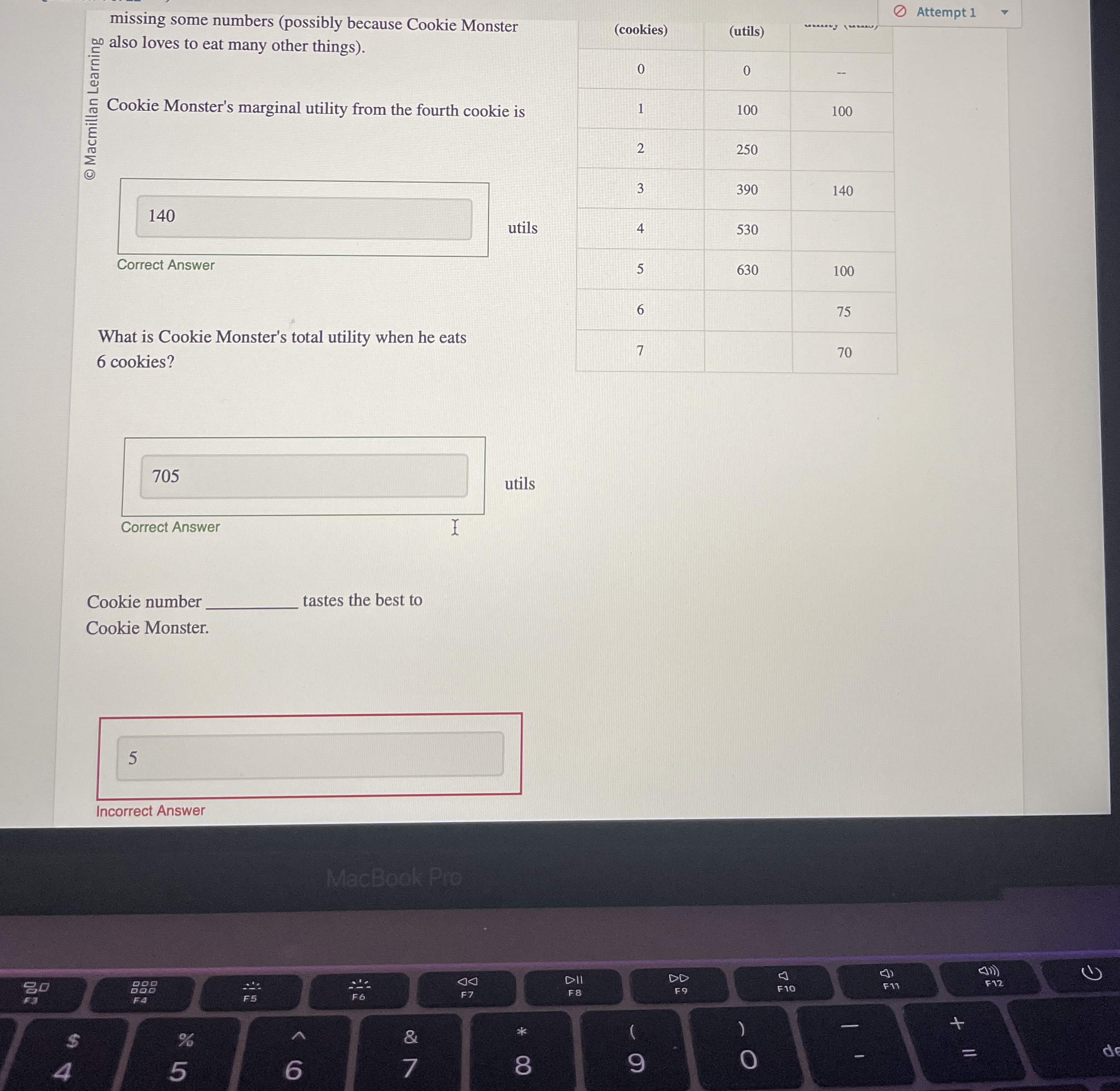 Solved missing some numbers (possibly because Cookie | Chegg.com