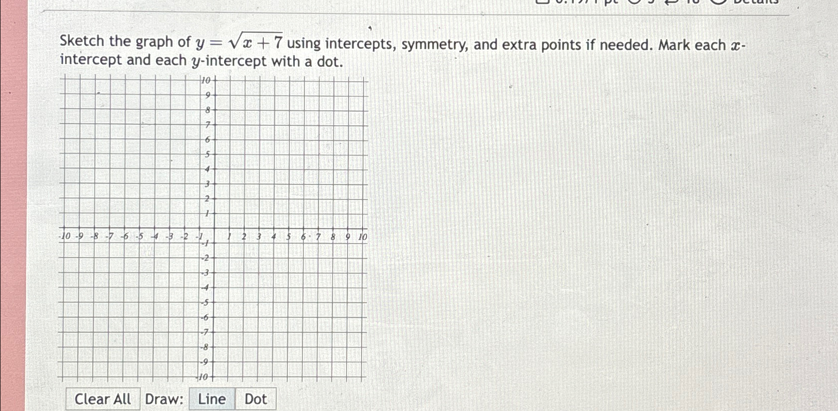 Solved Sketch the graph of y=x+72 ﻿using intercepts, | Chegg.com