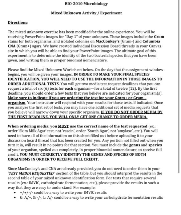 Solved MIXED UNKNOWN IDENTIFICATION FORM Print Name: Lab | Chegg.com