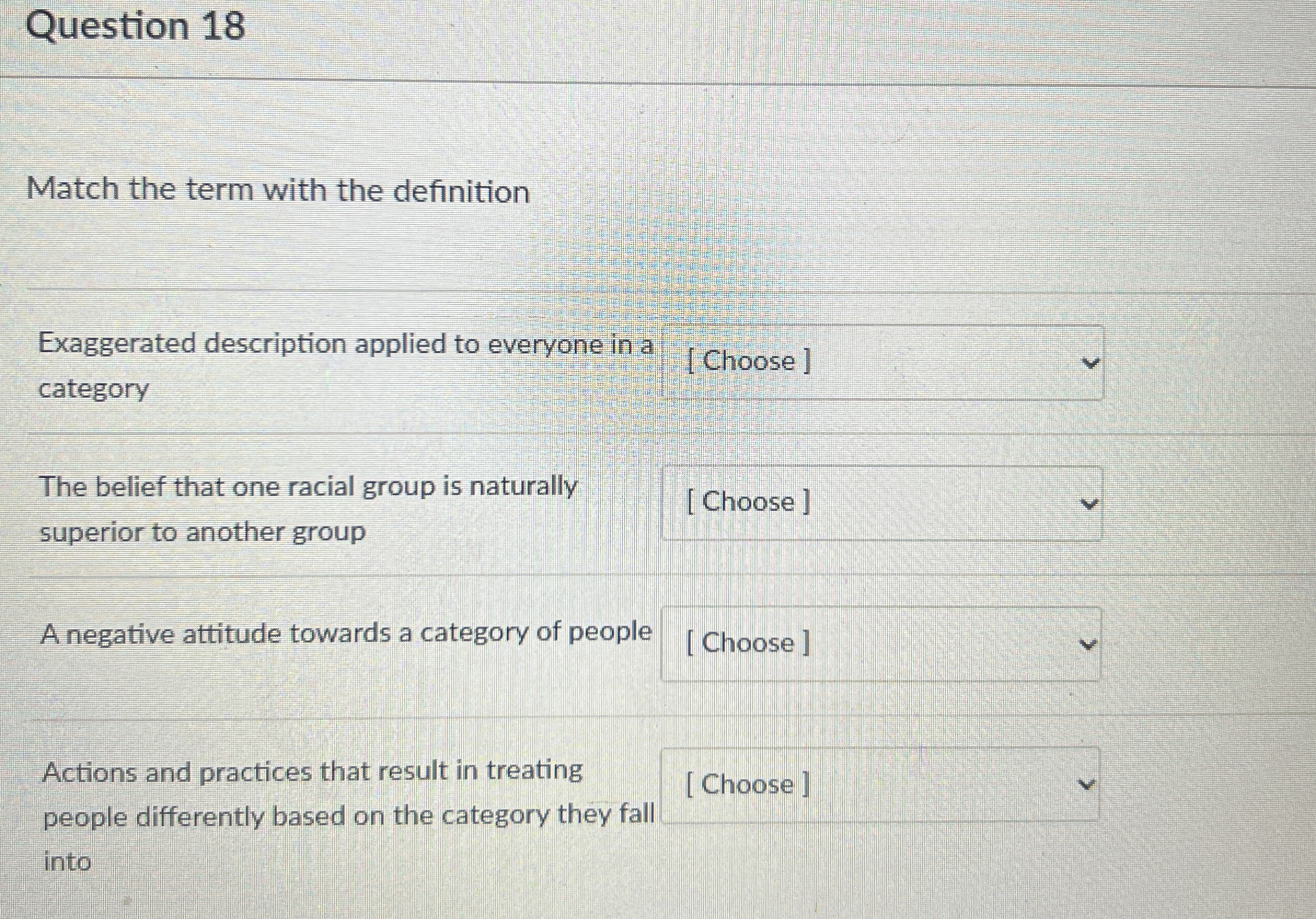 Solved Question 18Match the term with the | Chegg.com