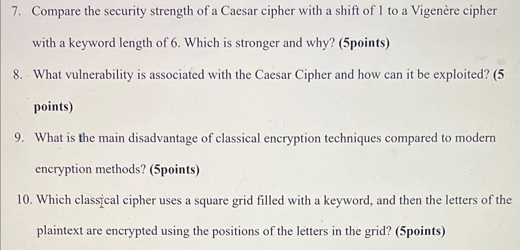 Solved Compare the security strength of a Caesar cipher with | Chegg.com