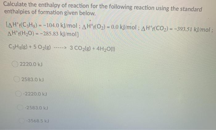 Solved Determine The Ahrxn For The Following Reaction Given