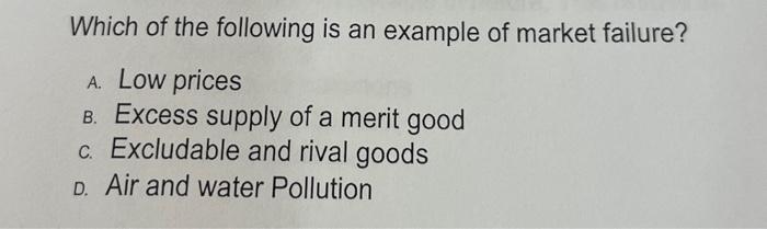 Solved Which of the following is an example of market | Chegg.com