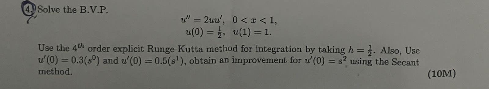 Solved (4.) ﻿Solve the | Chegg.com