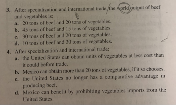 Solved Trading possibilities line Vegetables (tons) | Chegg.com