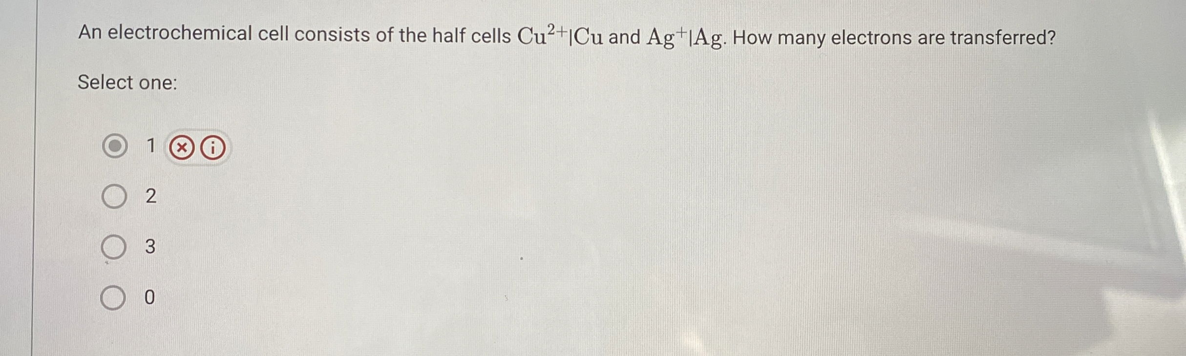 Solved An electrochemical cell consists of the half cells | Chegg.com