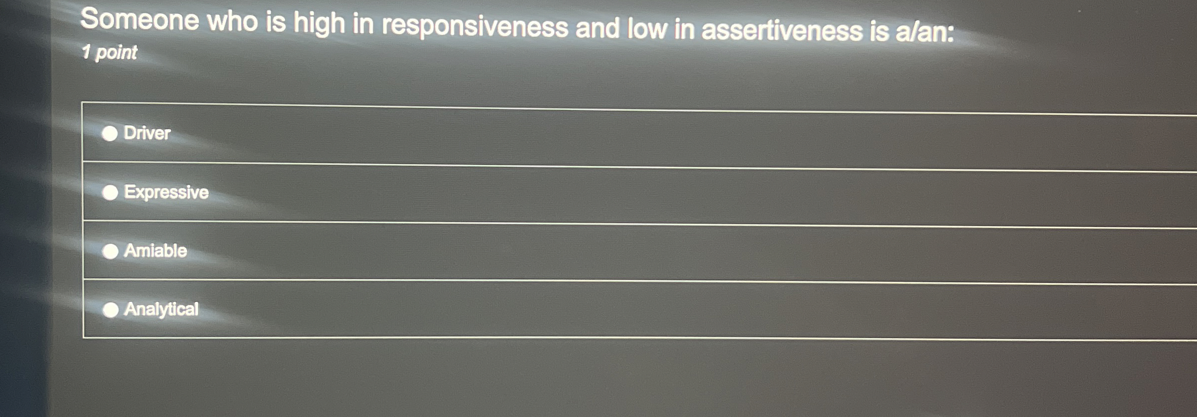 Solved Someone who is high in responsiveness and low in | Chegg.com