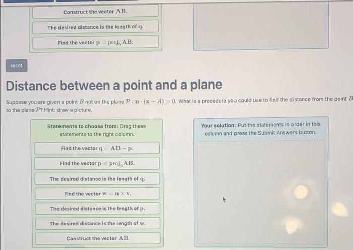 Solved Distance between a point and a line Suppose you are | Chegg.com