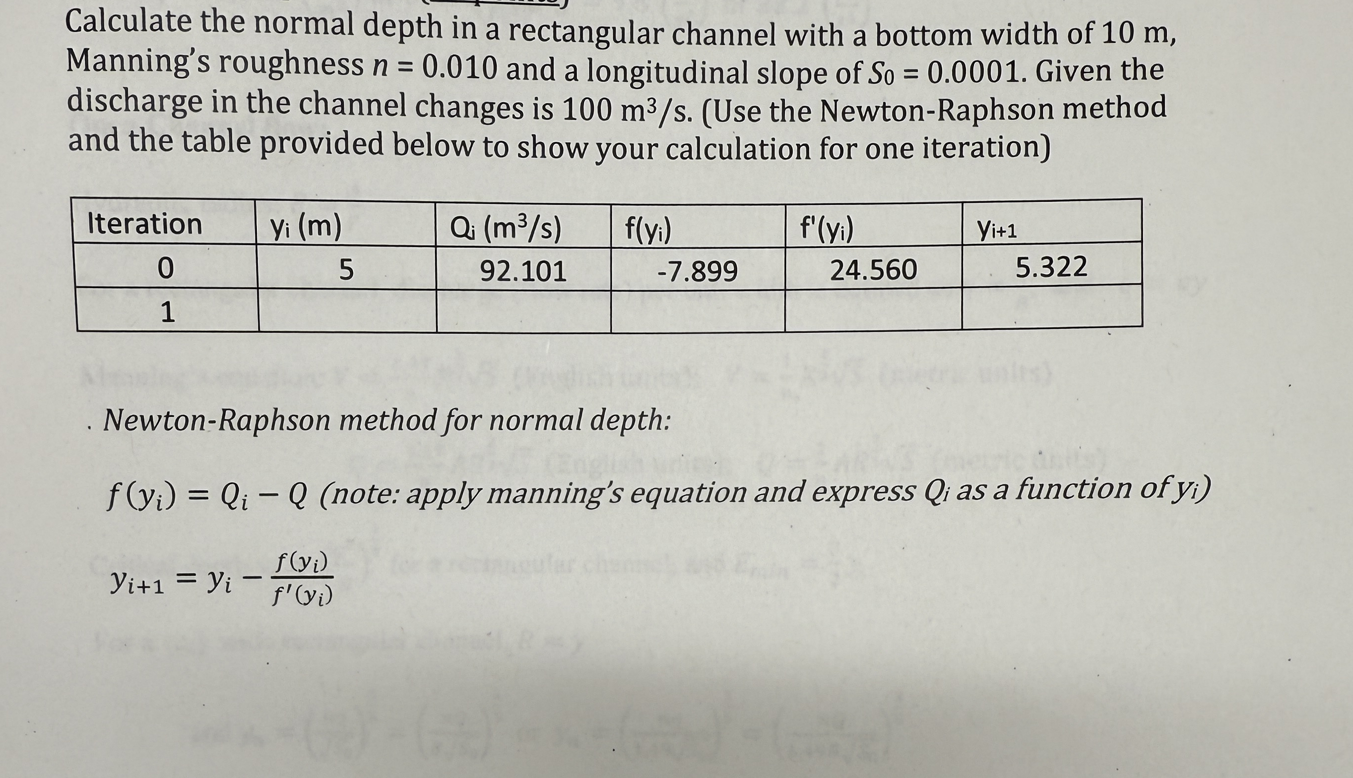 Solved Calculate the normal depth in a rectangular channel | Chegg.com