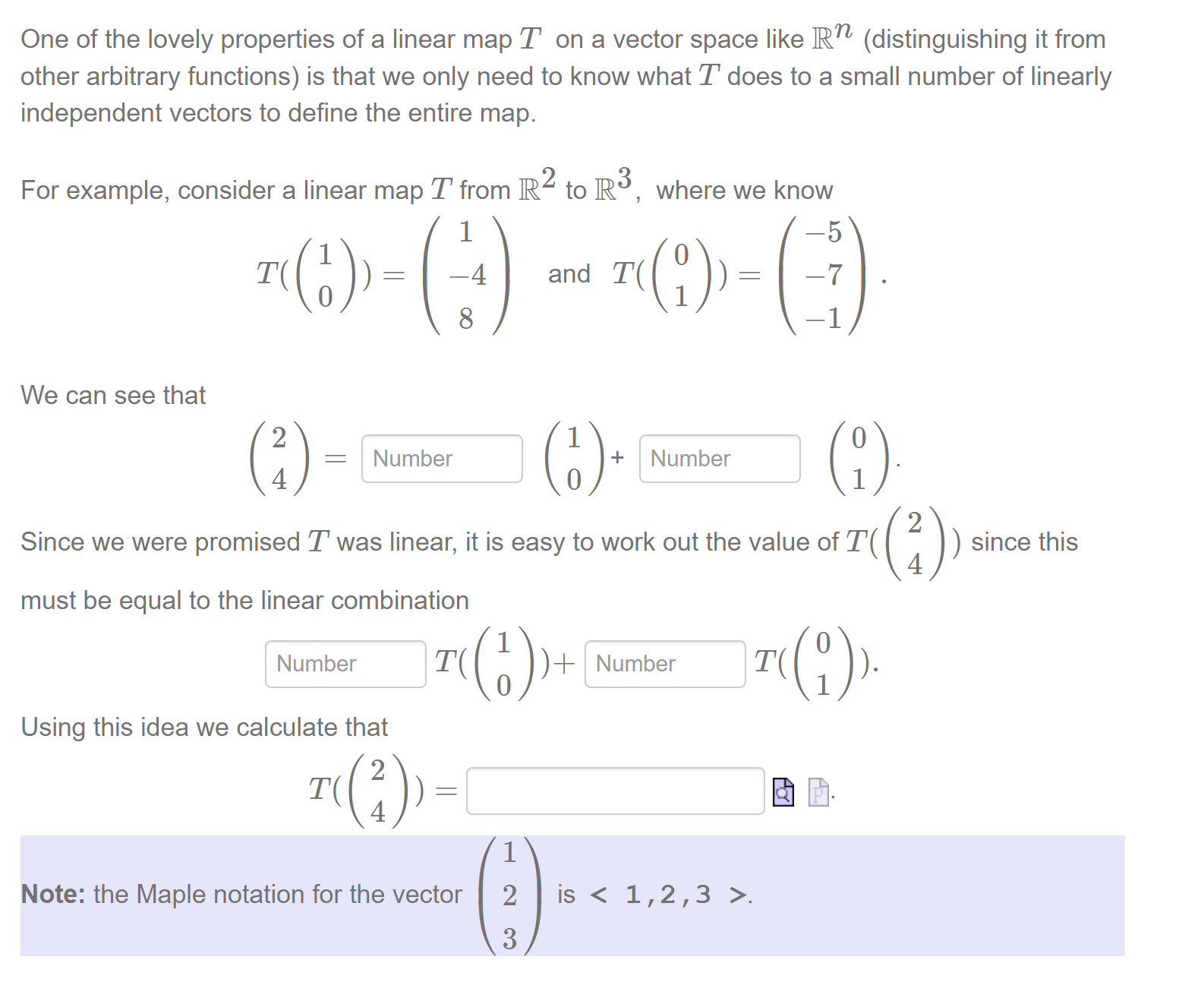 Solved One of the lovely properties of a linear map T ﻿on a | Chegg.com