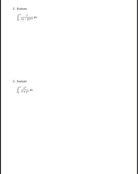 Solved MAC2312 Name: Worksheet 78 Improper Integrals | Chegg.com