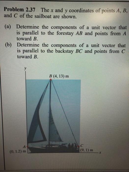 Solved Problem 2.37 The x and y coordinates of points A, B, | Chegg.com